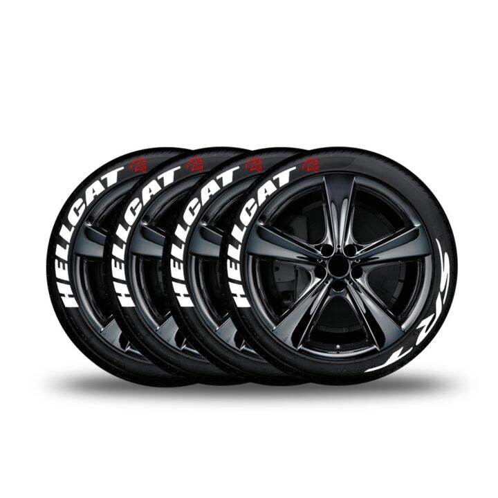 【Ready Stock D37 1SET 3D Letters HELLCAT SRT Tire Stickers 11.96CM ...