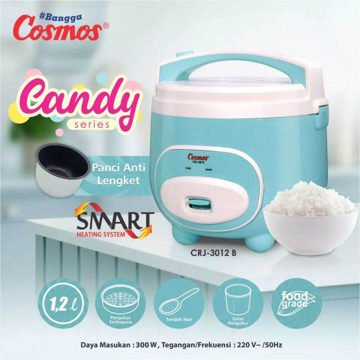 Cosmos Rice Cooker 1.2 Liter CRJ 3012 Orange & Blue | Lazada Indonesia
