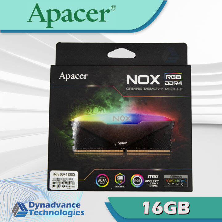 Apacer NOX RGB DDR4 Gaming Memory Module 16GB 3200 | Lazada PH
