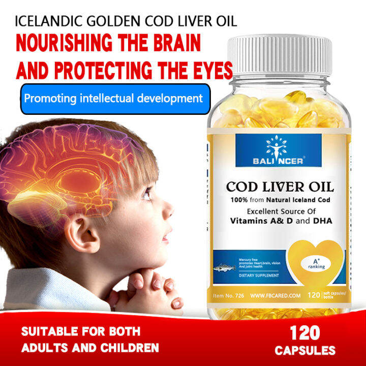 DHA Rich Fish Oil Capsules Supplement Brain, Improve Memory, Eyes ...