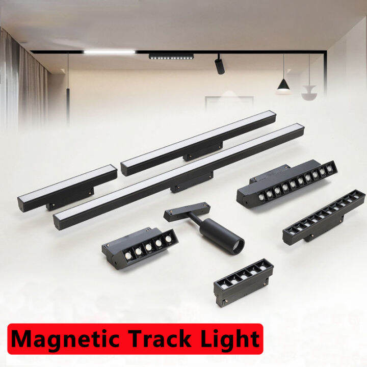 LED Magnetic Track Light Grille Light Folding Flood Lamp Modern Linear ...