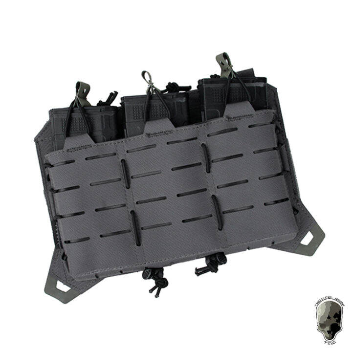 TMC Tactical Triple Panel Magazine Pouch Flap Laser Hook Carrier Front ...