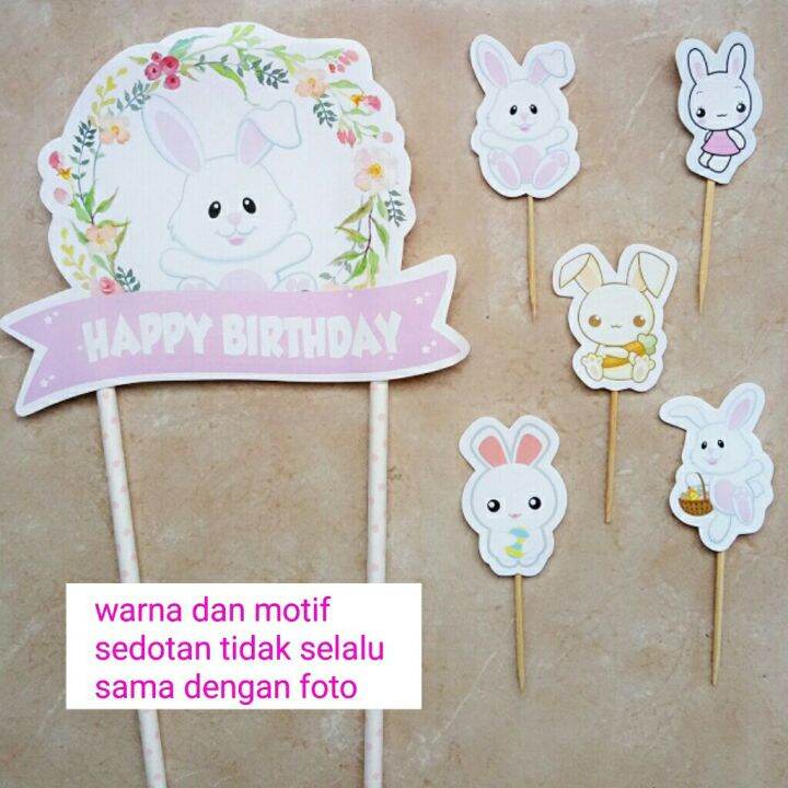 topper toper hiasan tusukan kue cake ulang tahun happy birthday ...