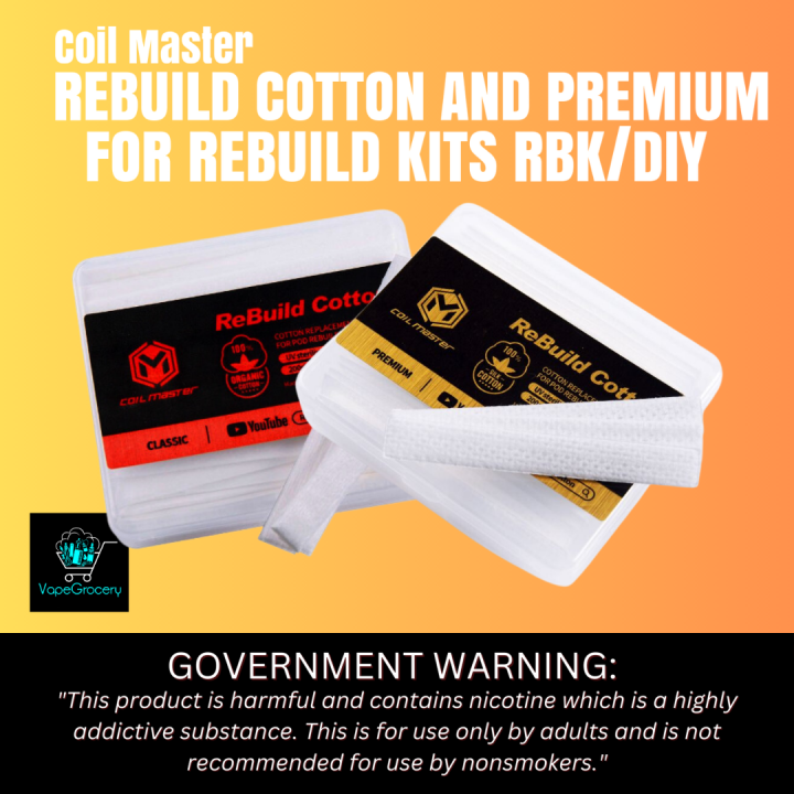 Coil Master Rebuild Cotton Premium and Classic for Rebuild Kits RBK/DIY ...