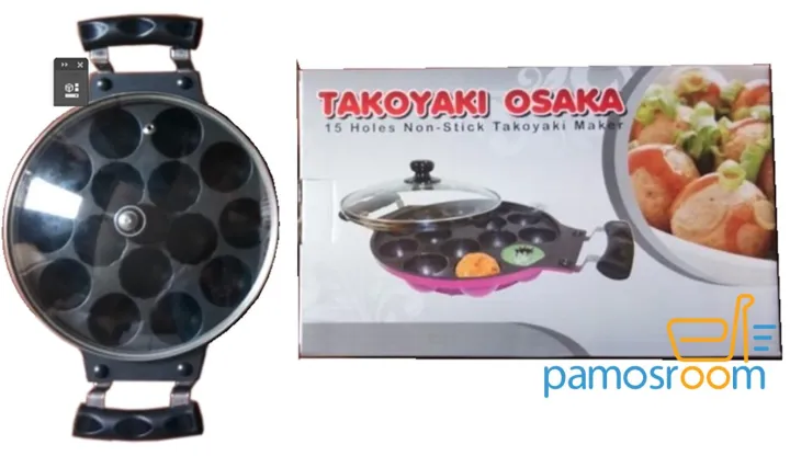 Pamosroom Takoyaki Osaka Teflon 15 Lubang / Cetakan Kue Cubit | Lazada ...