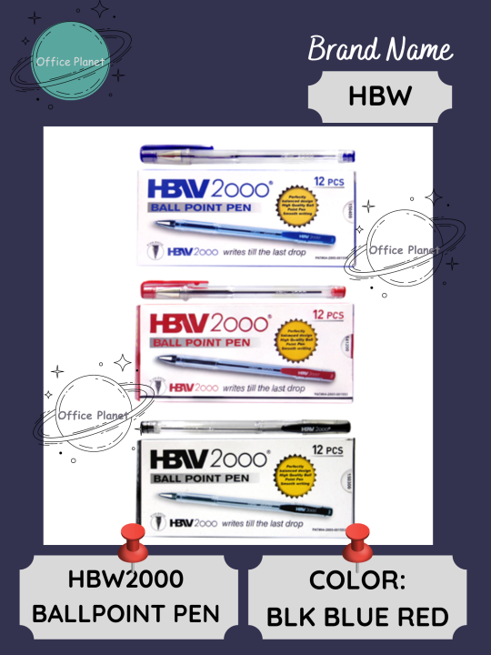 HBW 2000 ballpen ballpen 2000 Per Piece or Per Dozen | Lazada PH