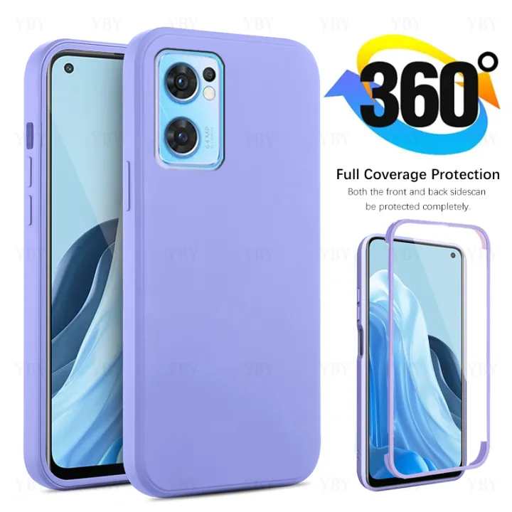 Liquid Silicone Casing For OPPO Reno 7 5G Reno7 Phone Case 360 Full ...