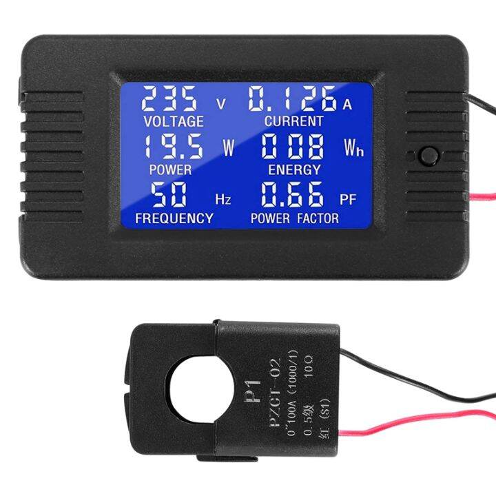 AC 80-260V 100A Multimeter Digital LED Power Monitor Energy Voltmeter ...