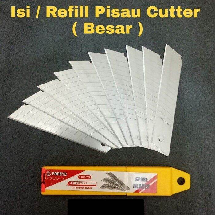 isi Karter Refill pisau cutter 10 pics ukuran besar universal | Lazada ...