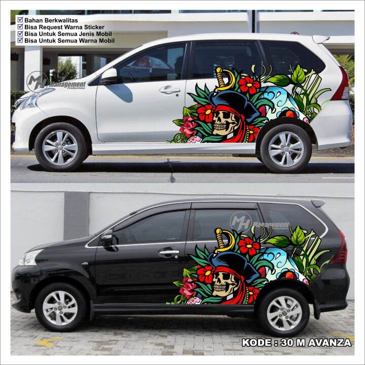 Sticker Printing Mobil Avanza Decal Motif Tengkorak Striping Toyota ...
