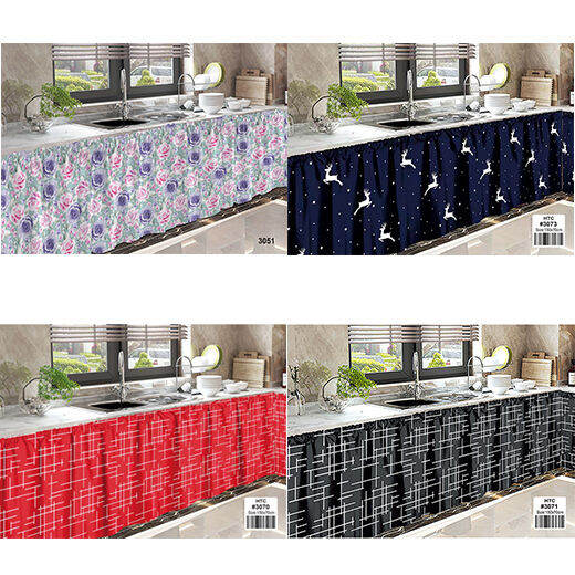 New Design Kitchen sink Lababo curtain 70*150cm kurtina lababo | Lazada PH
