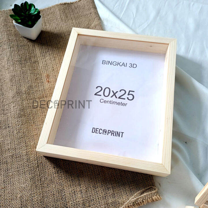 Bingkai 3D Kayu Akrilik 20x25 cm Bingkai Kayu Untuk Mahar Bingkai 3D ...