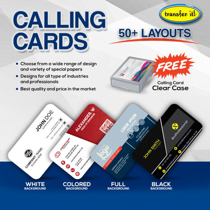 Customized Calling Card Business Standard Portrait Office Cards Thank ...