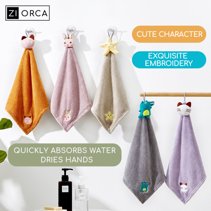 Ziorca Hand Ref Towel 35 x 35cm 60g Extra Thick Hanging Cute Cartoon ...