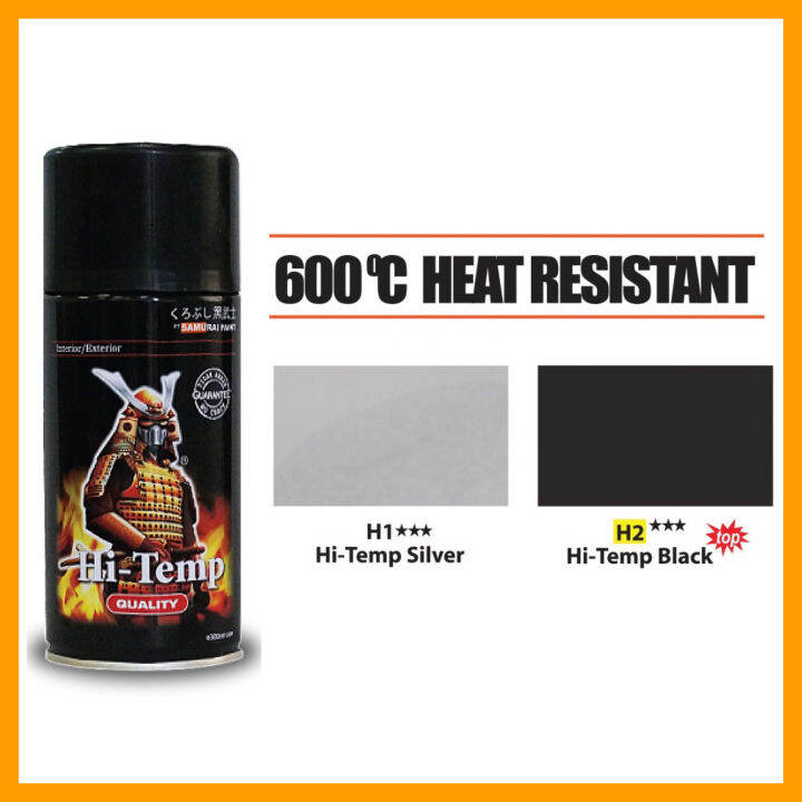 Samurai Hi-Temp Spray Paint Samurai High Temperature H1 Silver H2 Black ...