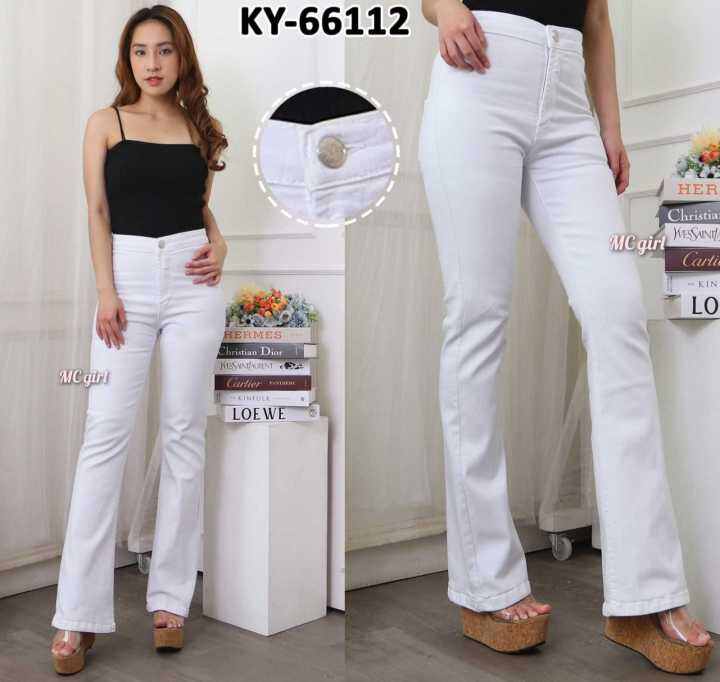 ( Size 27 - 34 ) MC girl - Cutbray Highwaist Kaki Polos Jeans Warna ...