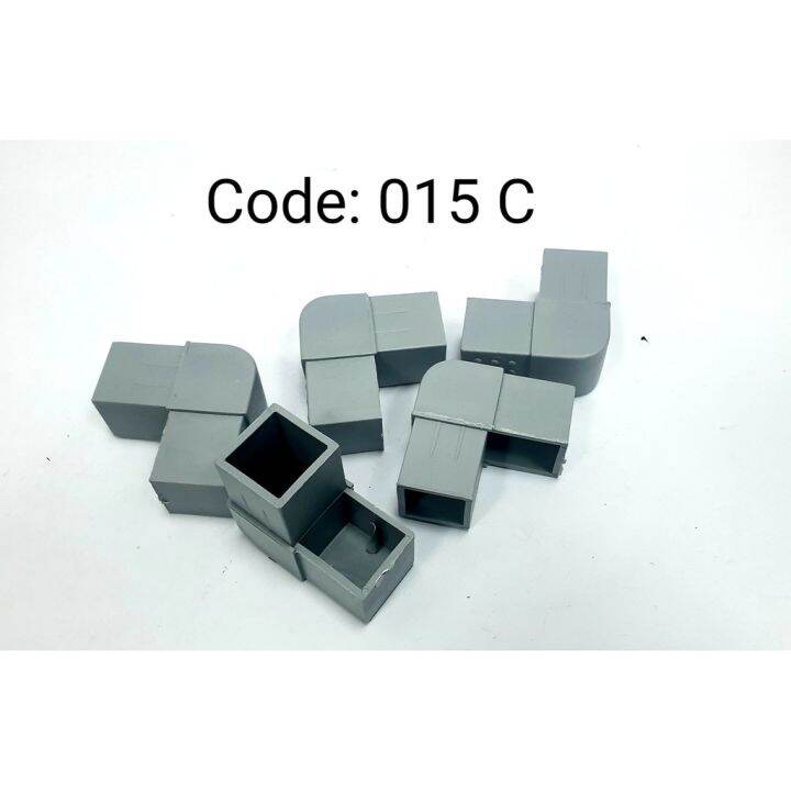PVC Bracket (Model: 015C) - 1" x 1" Outer Corner Bracket (Grey / Black ...
