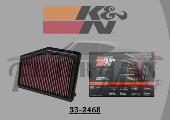 K&N AIR FILTER 33-2468 (HONDA CIVIC 2012-18; CivicFB) | Lazada PH