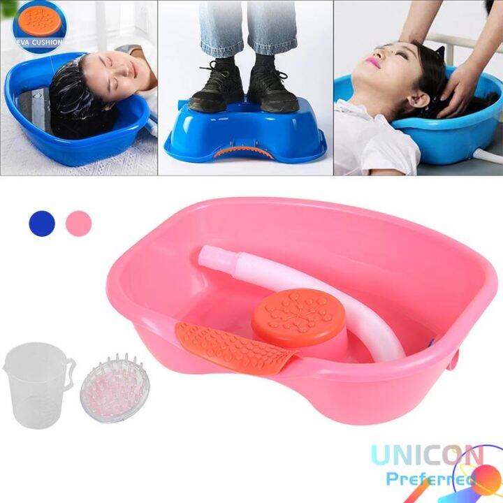 Portable Shampoo Basin Hair Washing Basin Thicker Silicon Pad hampoo ...