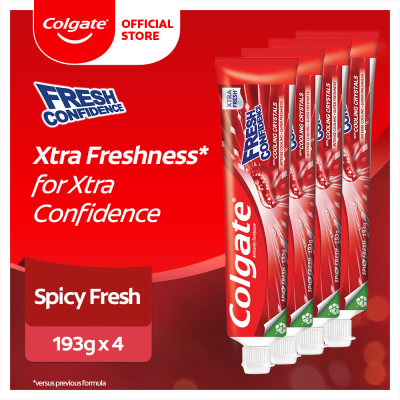Colgate Fresh Confidence Spicy Fresh Toothpaste for Fresh Breath 193g ...
