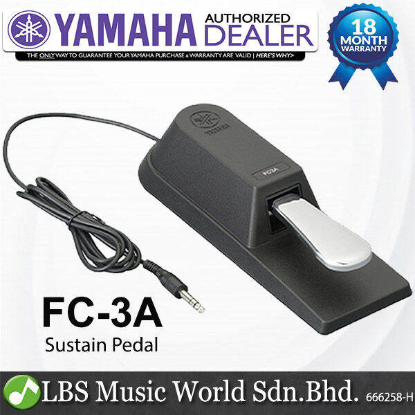 Yamaha FC3A Piano Style Sustain Pedal with Half Damper Control with 180cm Cable, and 1/4" Plug ...
