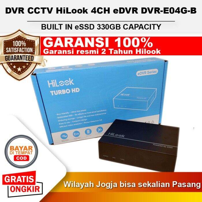 eDVR HILOOK DVR-E04G-B 4CH DVR BUILT IN eSSD 330GB Jogja | Lazada Indonesia