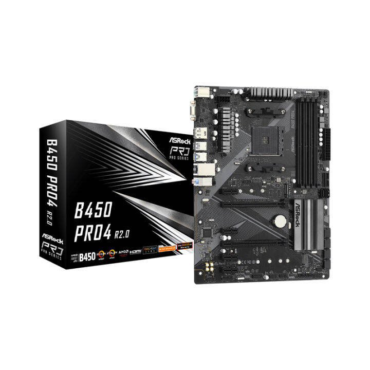 MAINBOARD (AM4) ASROCK B450 PRO4 R2.0 - A0137240 | Lazada.co.th