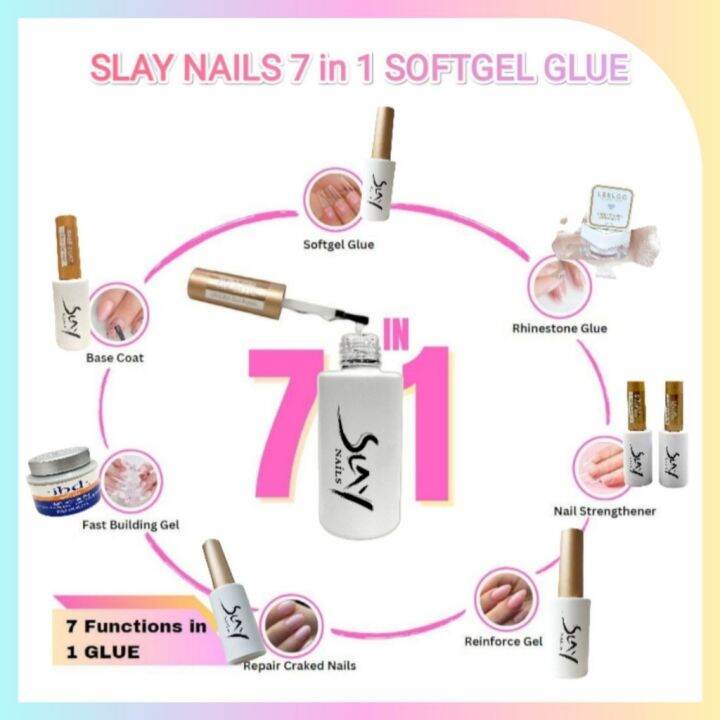 Slay Nails 7 in 1 Softgel Glue strong 12ml | Lazada PH