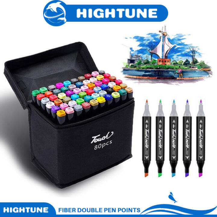 HIGHTUNE Marker Pen Set Touch Art Markers Brush Pen Multiple Colour ...