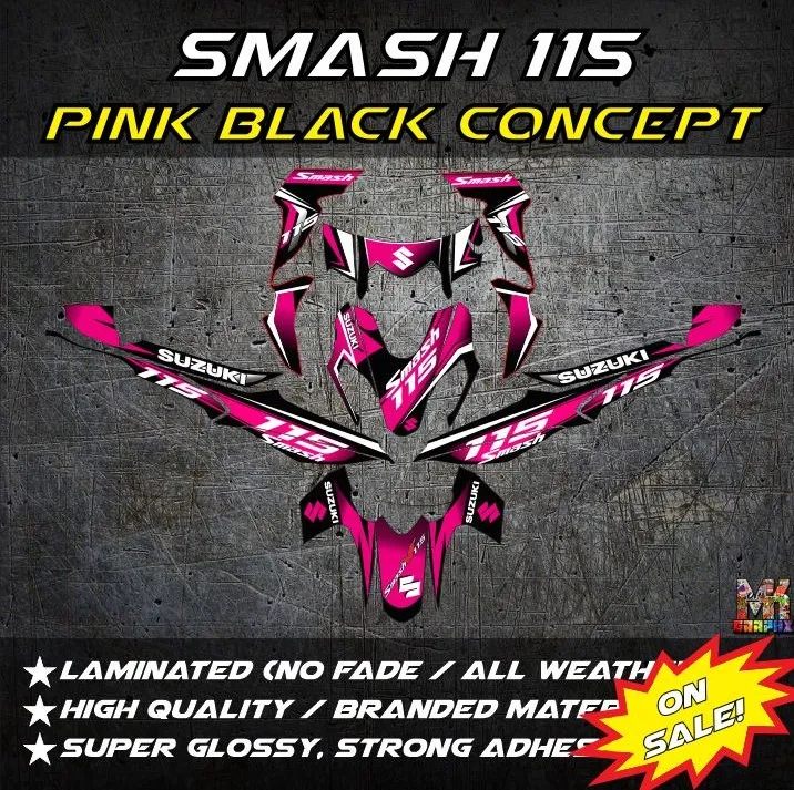 SUZUKI SMASH 115 FULL BODY DECALS STICKERS VINYL HIGH QUALITY PRINTED ...