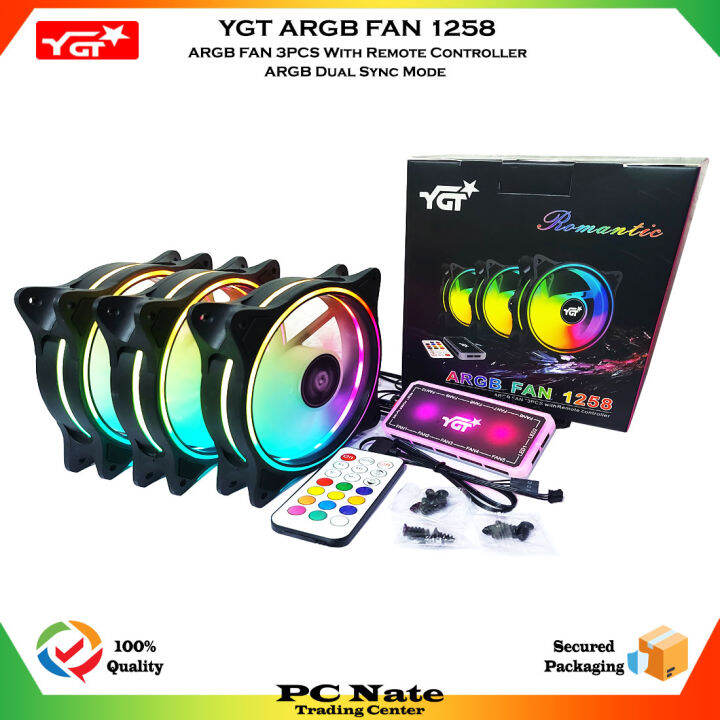 YGT ARGB FAN 3 IN 1 KIT Romantic Series #1258 / 120MM Cooling fan ARGB ...