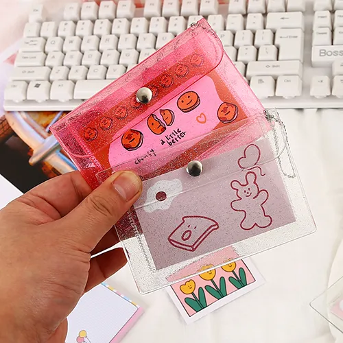 【Fairy Castle】Korean Pvc Coin Purses Transparent Small Wallet Cute Teen ...