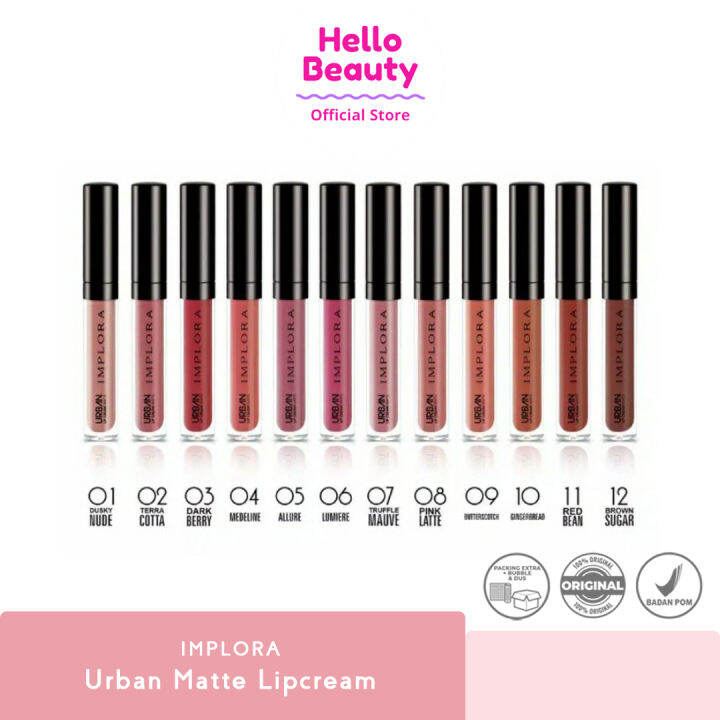 IMPLORA URBAN MATTE LIP CREAM LIPSTICK | Lazada Indonesia