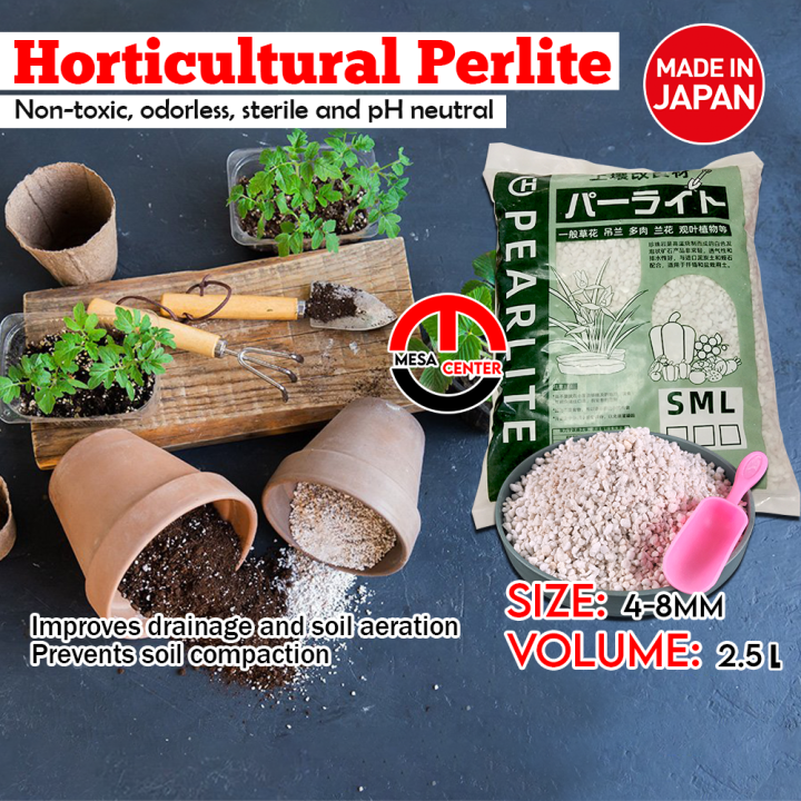 2.5L Pack / 4-8mm Expanded Horticultural Perlite Japan Premium Quality Horticultural grade ...