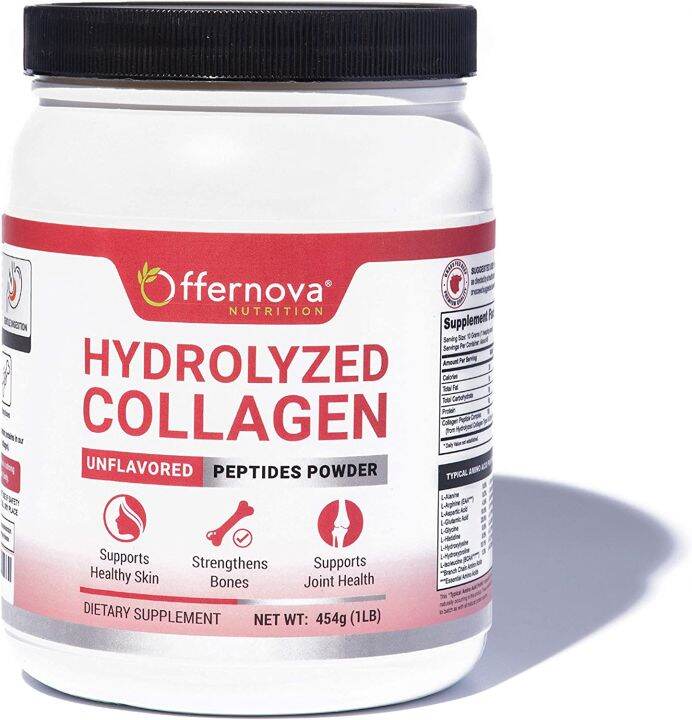 Hydrolyzed Collagen - Unflavored Peptides Powder from Bovine - Fat Free ...