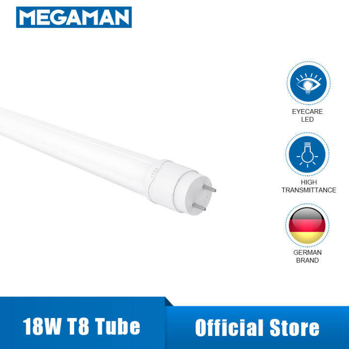 Megaman LED T8 Tube Light 18W G13 4FT 6500K Daylight (Bedroom, Ceiling & Living Room) Double ...