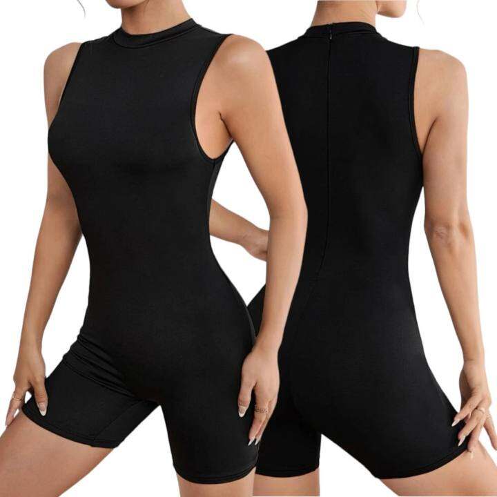 BLK Close Neck Sleeveless Unitard | Lazada PH