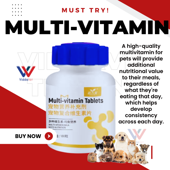 Multi vitamins 180tablets Multivitamin balanced nutrition for animals ...