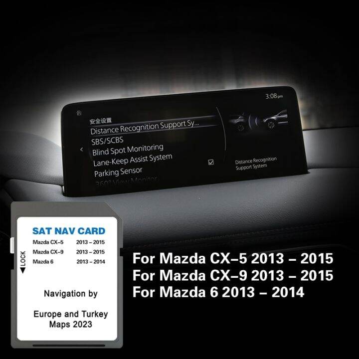 SD Navi Card Europe UK Turkey Map For Mazda 6 CX5 CX9 Car 2022-2023 ...