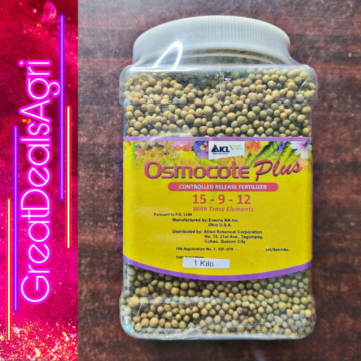 OSMOCOTE PLUS 15-9-12 CONTROLLED RELEASE FERTILIZER (1 KILO) ORIGINAL ...