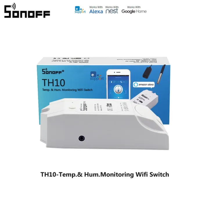 2 Sonoff TH10 / TH16 Wifi Smart Switch รองรับเซ็นเซอร์อุณหภูมิเครื่อง ...