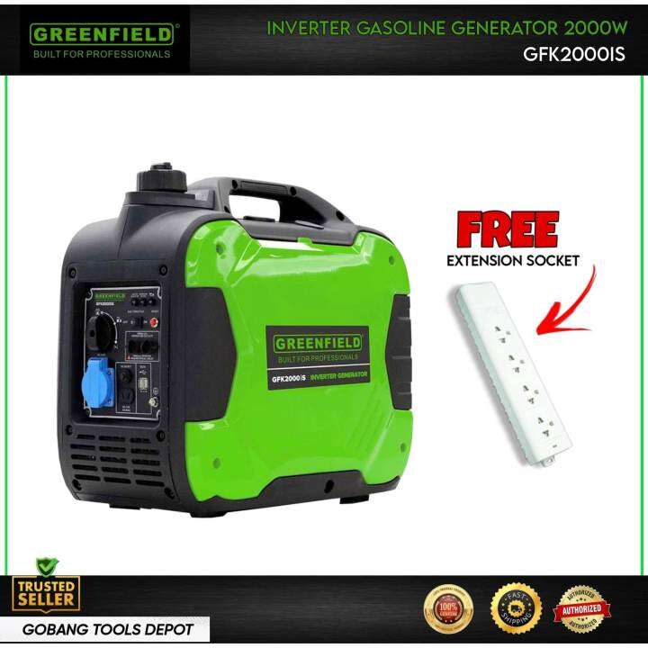 Greenfield Inverter Generator Gasoline 2000W (GFK2000IS) with Free ...