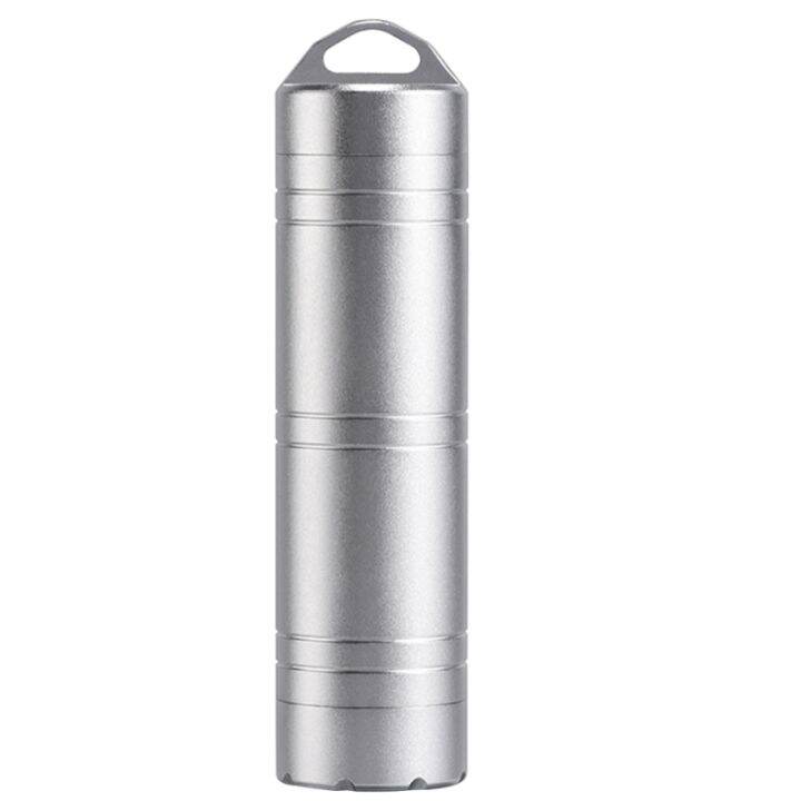 EDC Medicine Box Waterproof Medicine Container Aluminum Alloy Cylinder ...