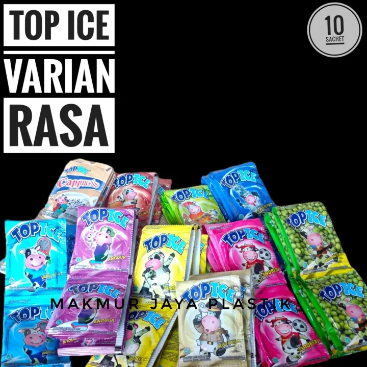 [ 10 SACHET ] TOP ICE SERBUK MINUMAN BUBUK VARIAN RASA 1 RENCENG ...