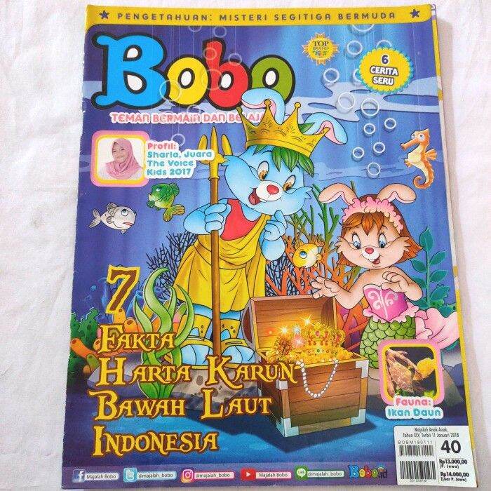 majalah bobo Jan 2018 vol 40 7 fakta harta karun bawah laut Indonesia ...