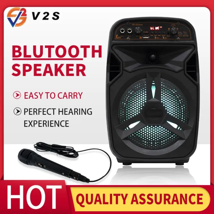 Speaker Bluetooth Speaker With Microphone Karaoke Videoke Speakers Home ...
