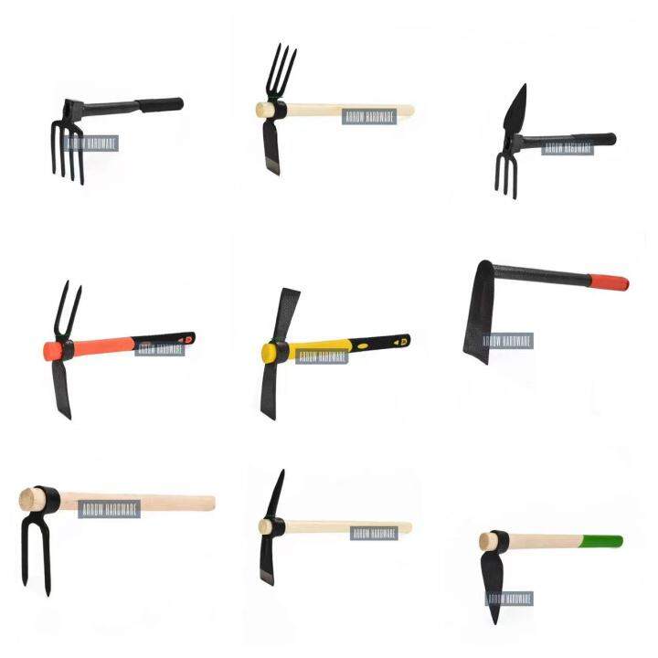 Wooden handle Iron hoe Multiple Style | Lazada PH