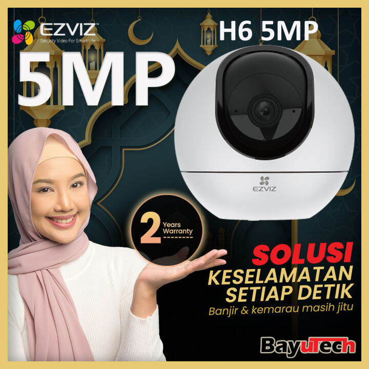 EZVIZ C6 H6 2K (4MP) Full HD Resolution Pan & Tilt Wireless Security ...
