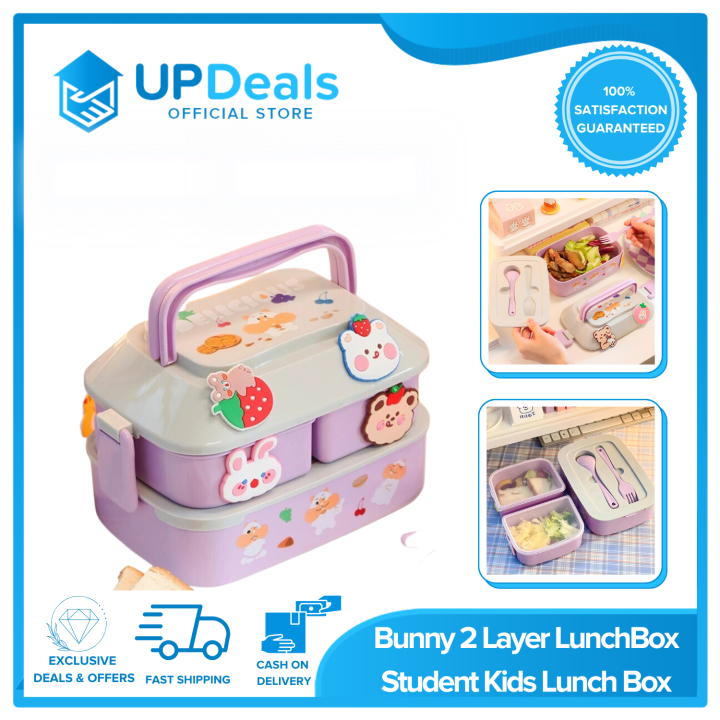 UPDeals Bunny 2 Layer LunchBox Student Kids Lunch Box | Lazada PH