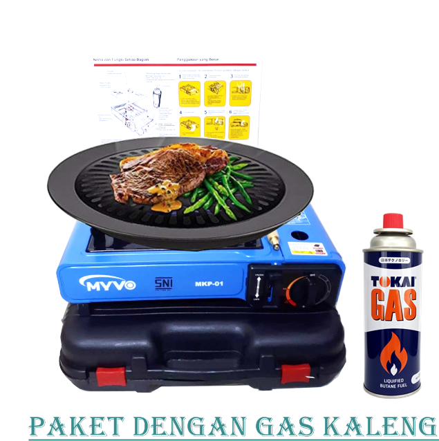 Paket Grill Korea BBQ Kompor Gas Portable 2 in 1 Free Gas | Lazada ...